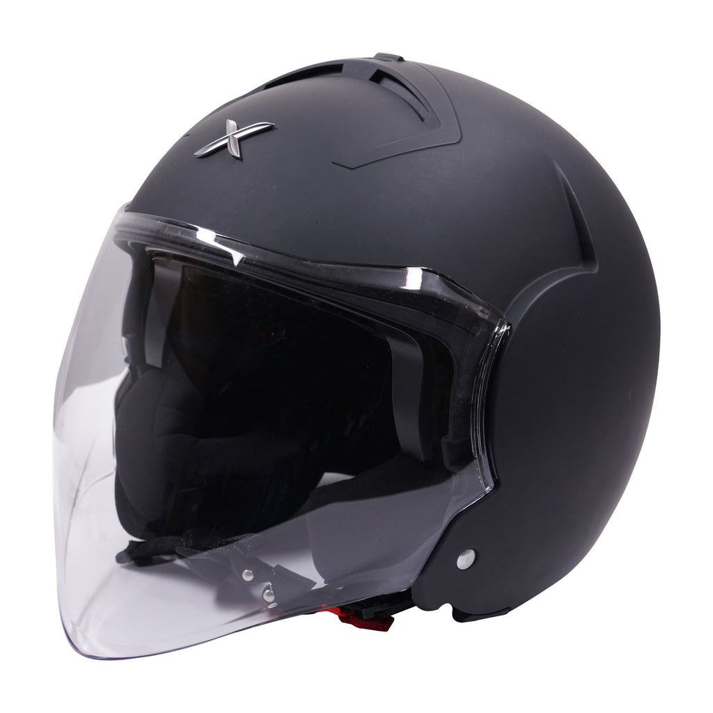 Axor Striker Open Face Motorcycle Scooter Helmet With Full Visor Matt ...