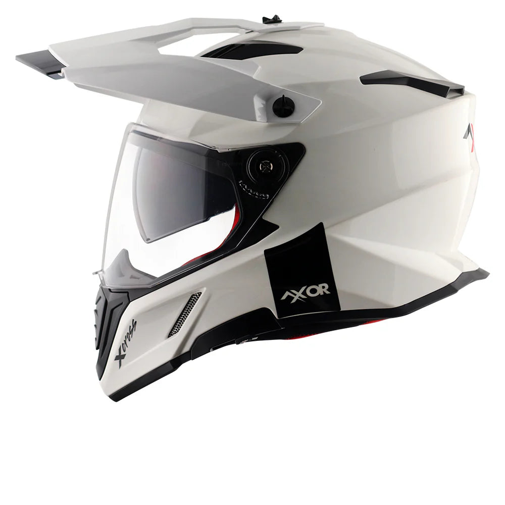 Axor X-Cross Motorcycle Helmet Dual Sport Adventure Crash Helmet Gloss ...