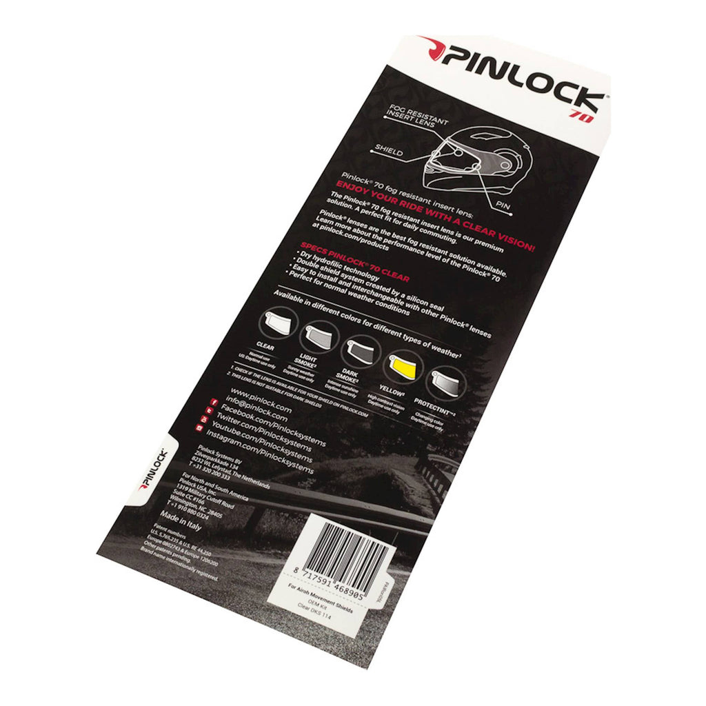 Pinlock Original 70 Fog Resistant Lens - Airoh Storm / Movement – Biker ...