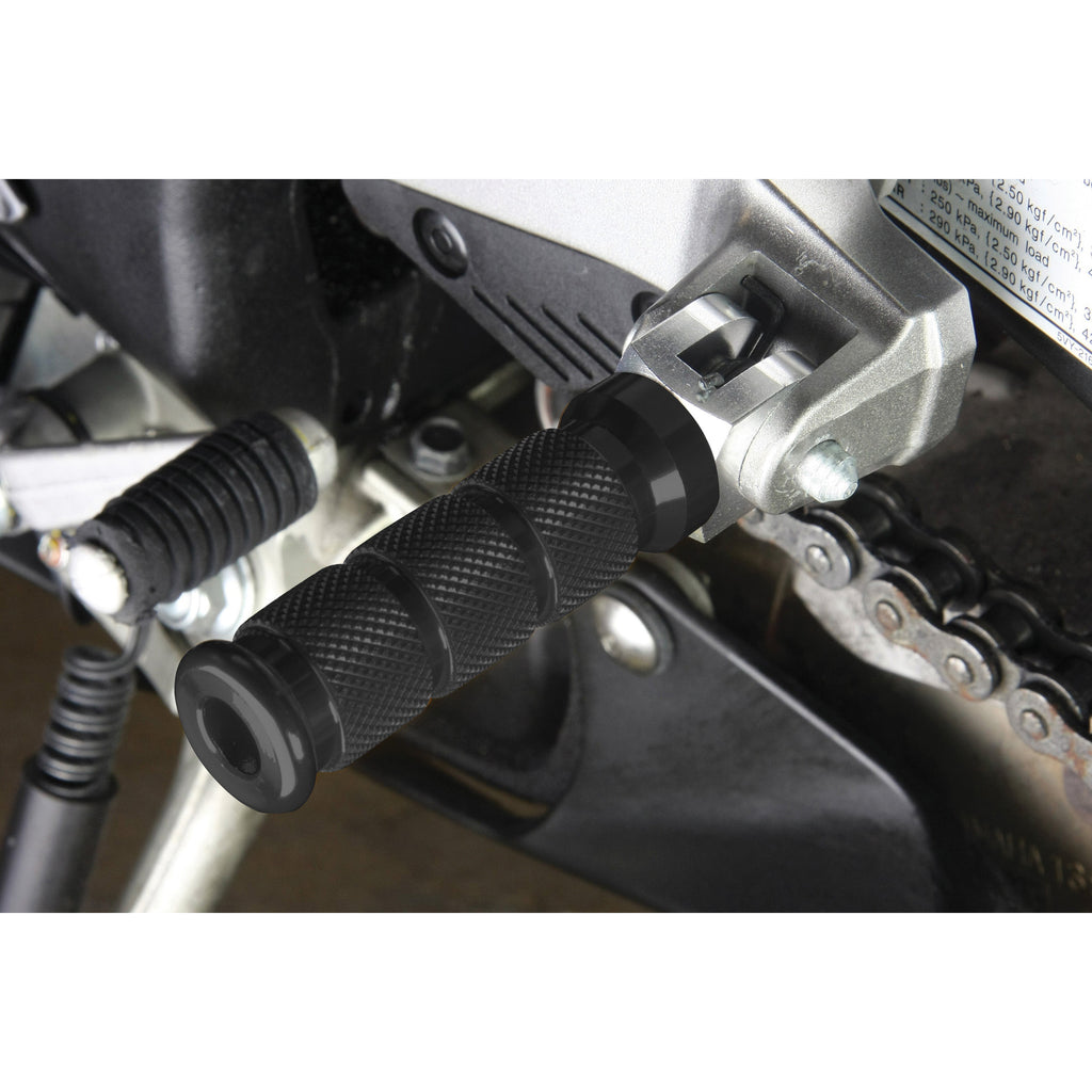 BikeTek Alloy Round Sports Footpegs Yamaha Rider Black – Biker Parts ...