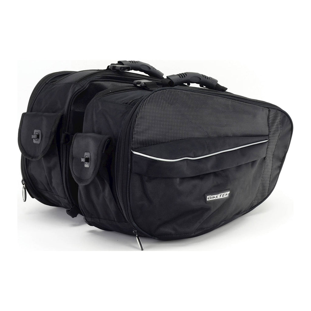 BikeTek Urbano Motorcycle Pannier Bags – Expandable Soft Luggage Touri ...