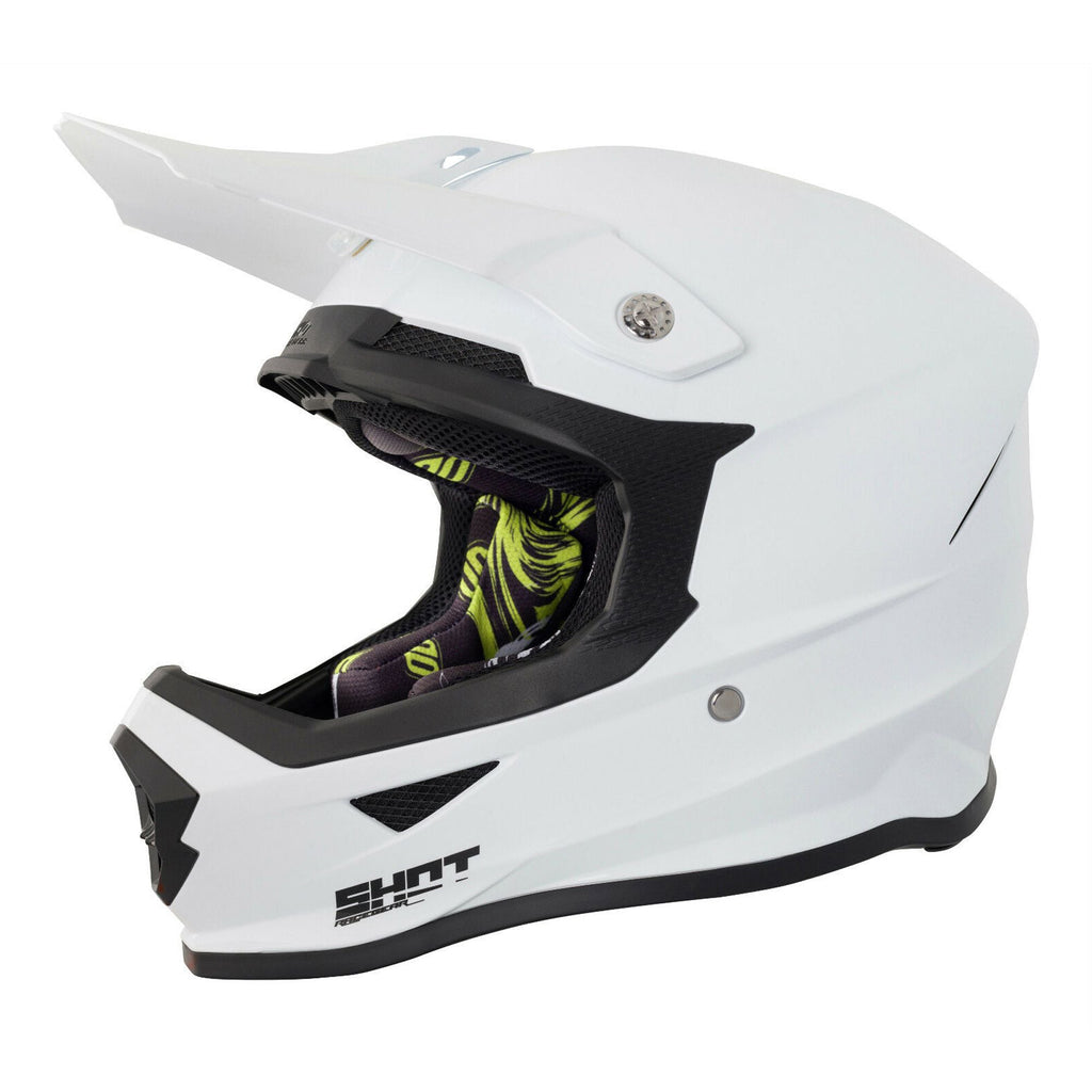 Shot Furious MX Helmet Solid White Gloss – Biker Parts Direct Ltd